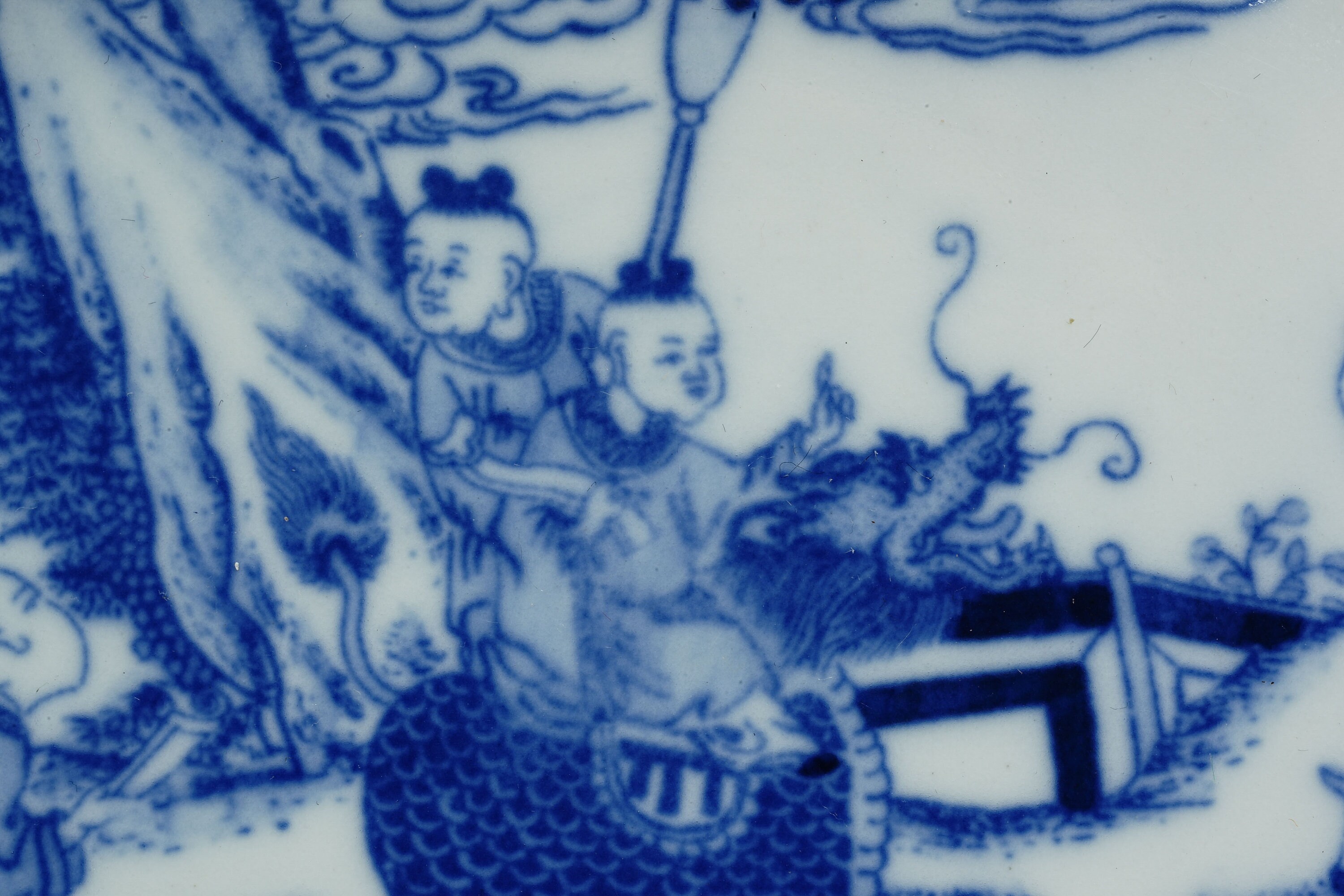 Chinese Porcelain Blue and White Figural Story Plate - Etsy
