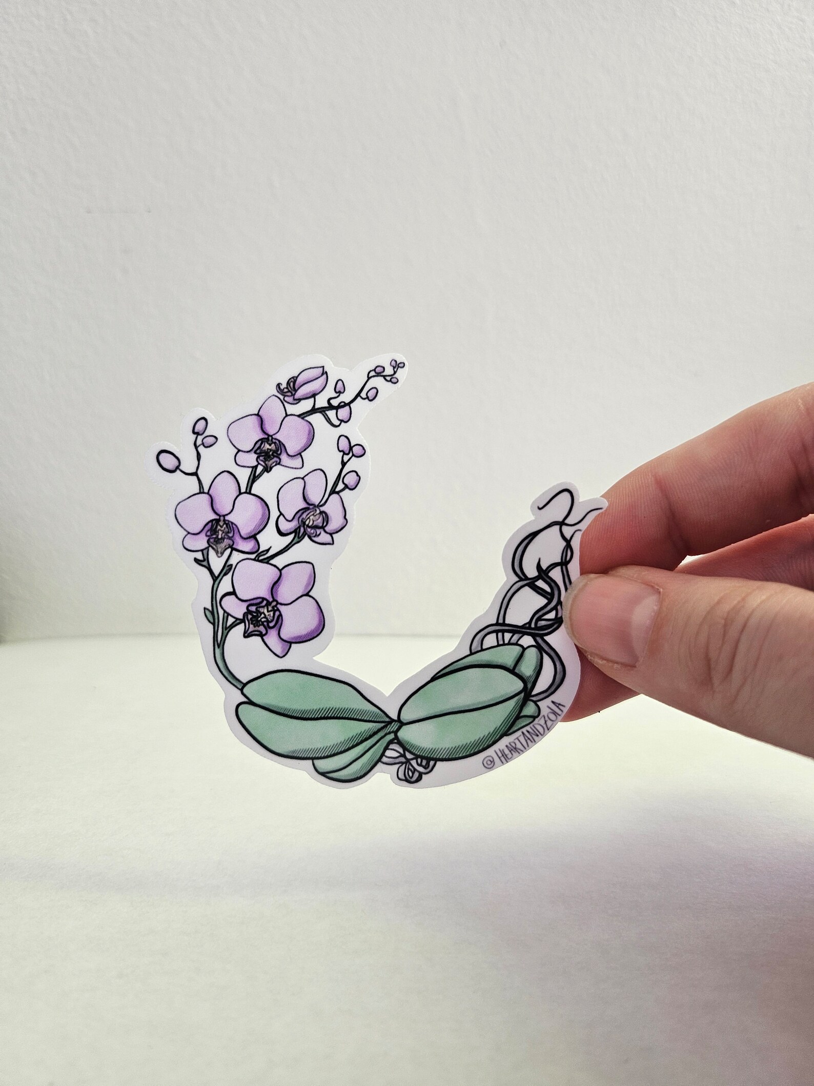 Orchid Vinyl Stickers, Freehand Stickers, Waterproof Outdoor Vinyl ...