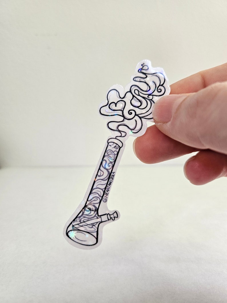 Bong Smoke Vinyl Stickers, Starry Holo Freehand, Waterproof Outdoor ...