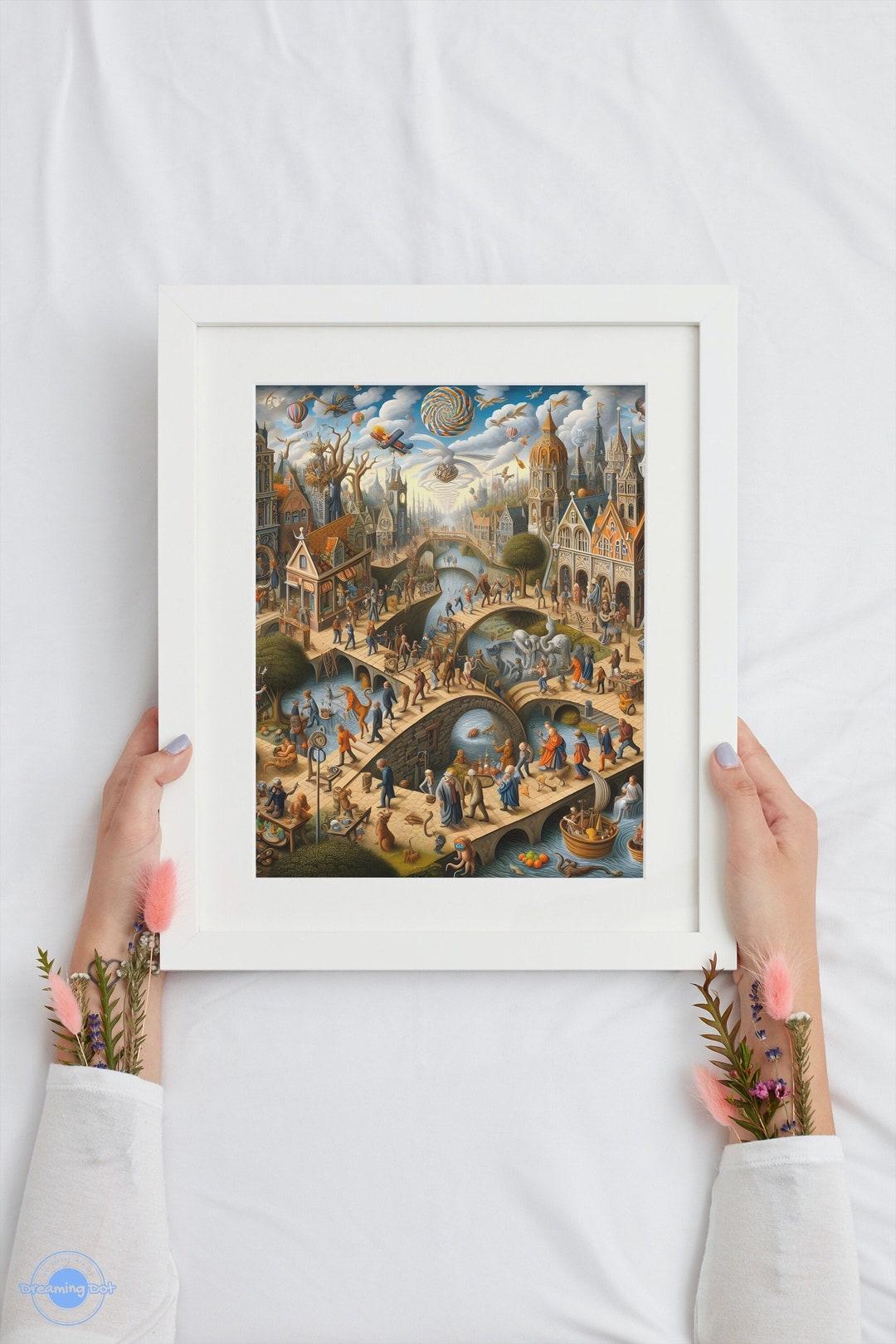 Hieronymus Bosch-inspired Wall Art Print, Surreal Decor, Fantasy ...