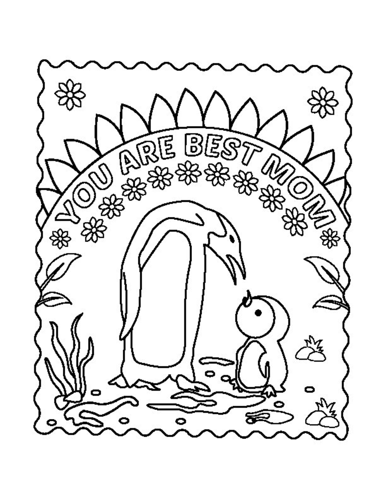 MOTHER'S DAY Coloring Pages for Kids, Cute Printable Gift Activity ...
