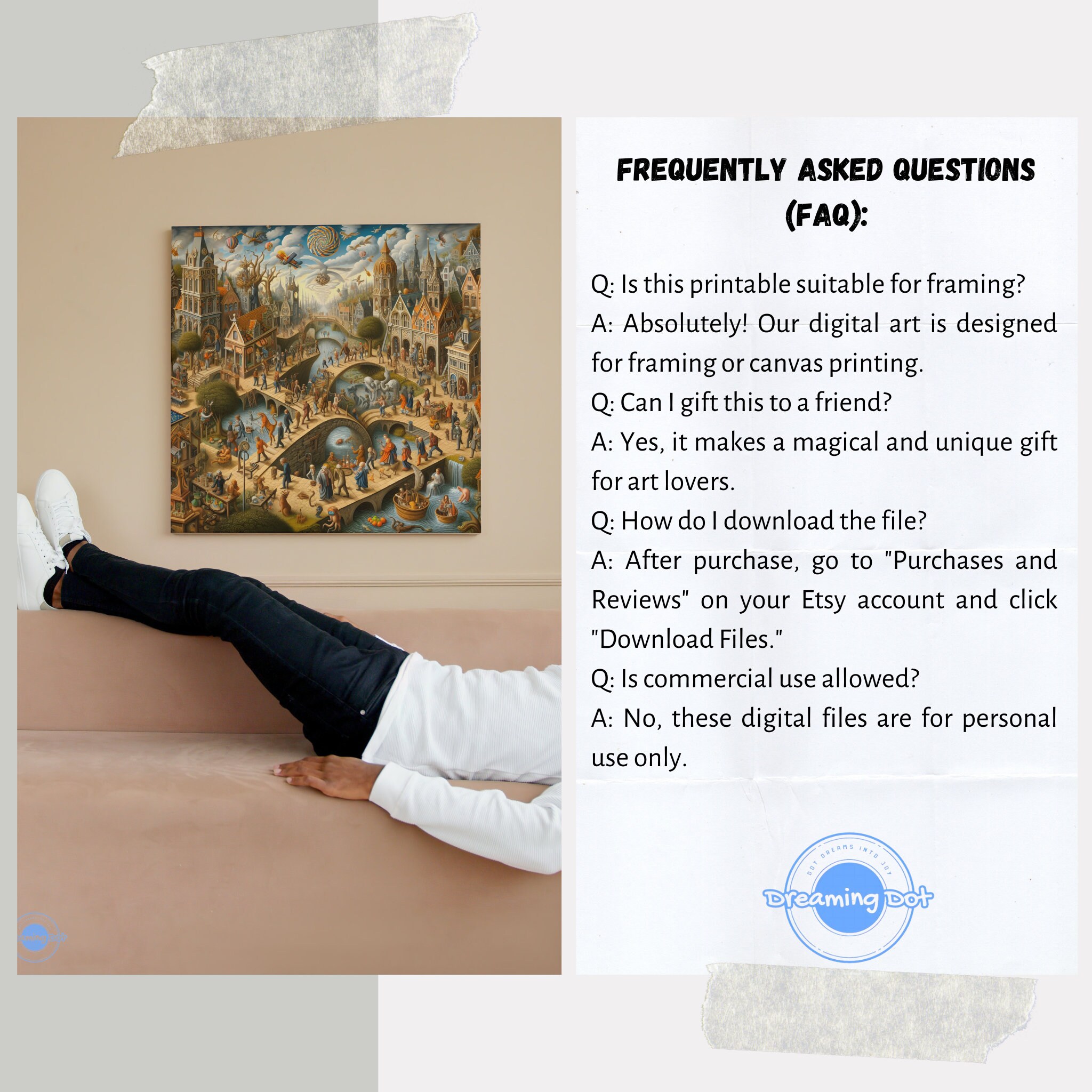 Hieronymus Bosch-inspired Wall Art Print, Surreal Decor, Fantasy ...