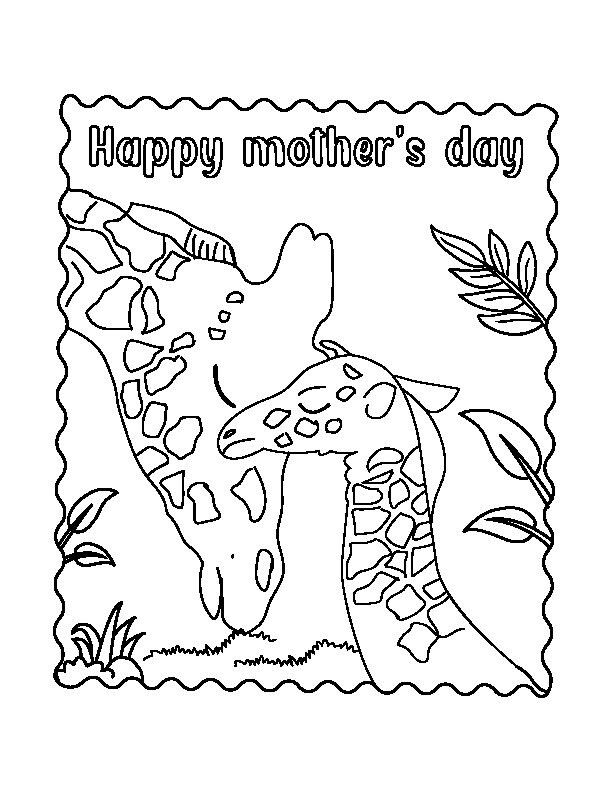 MOTHER'S DAY Coloring Pages for Kids, Cute Printable Gift Activity ...