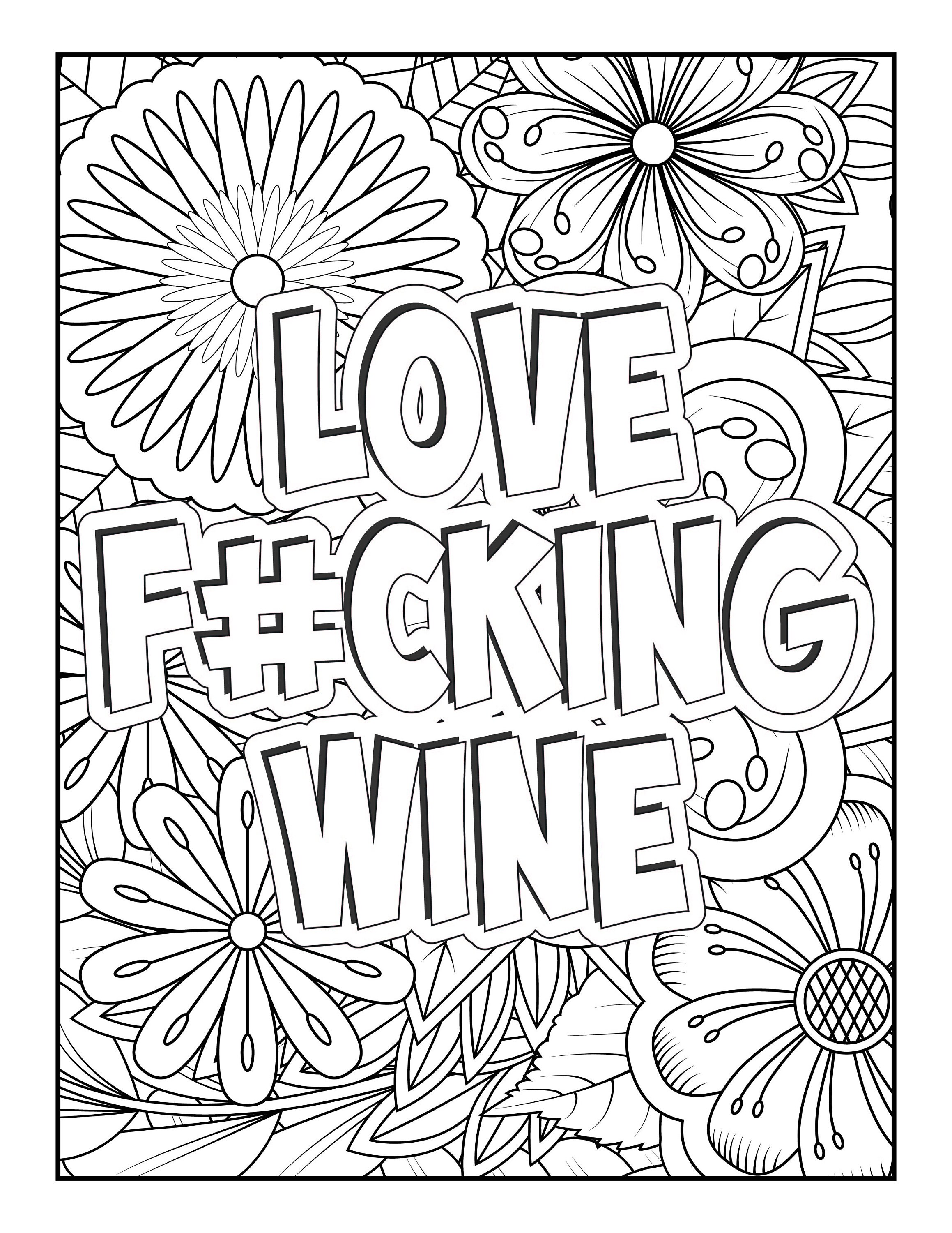 100 Adult Motivational Swear Words Coloring Pages Book Uplifting Quotes ...