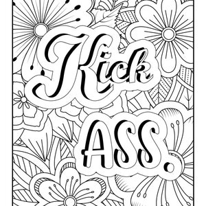 100 Adult Motivational Swear Words Coloring Pages Book Uplifting Quotes ...