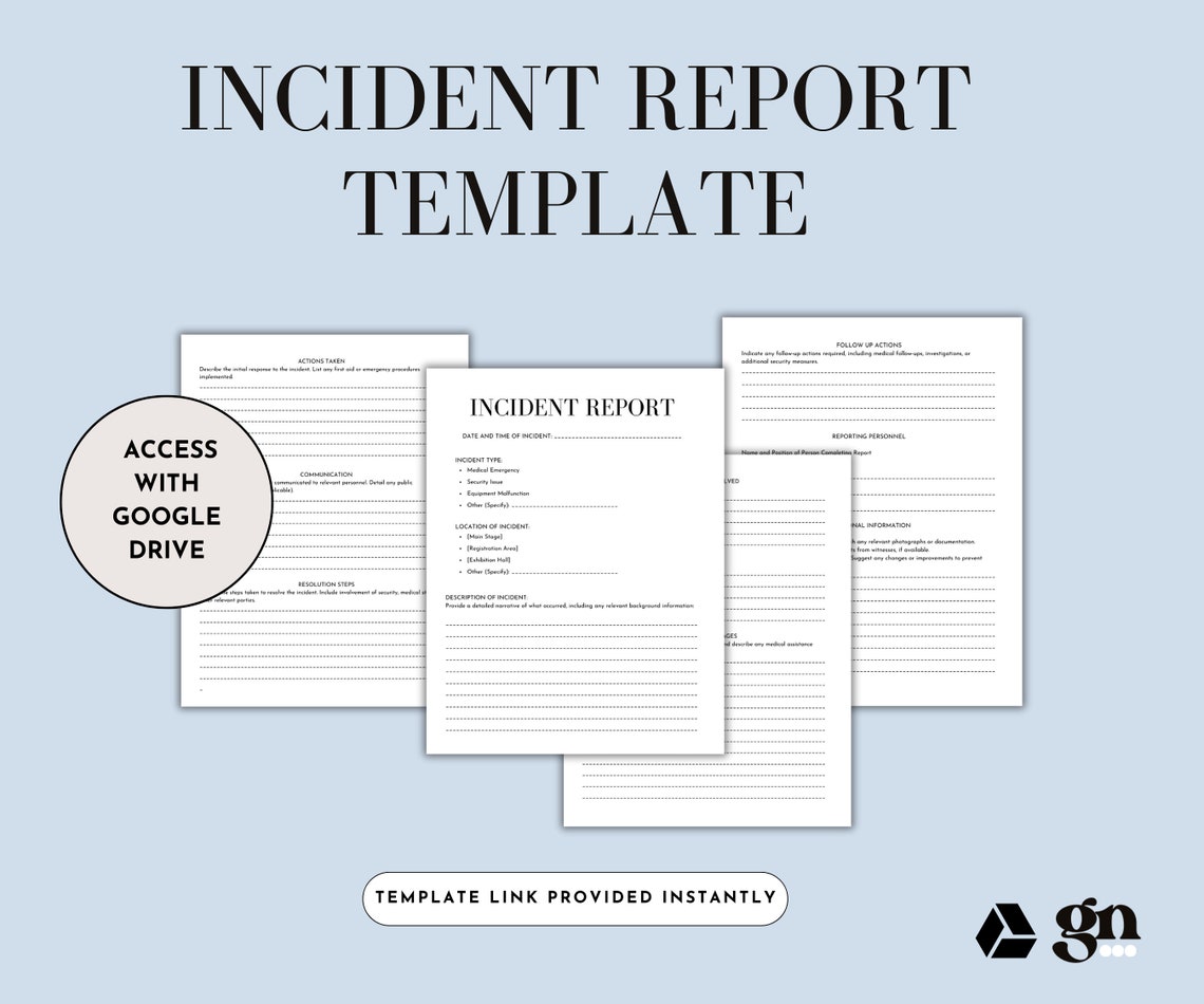Event Incident Report Form Security Incident Template Event Emergency ...