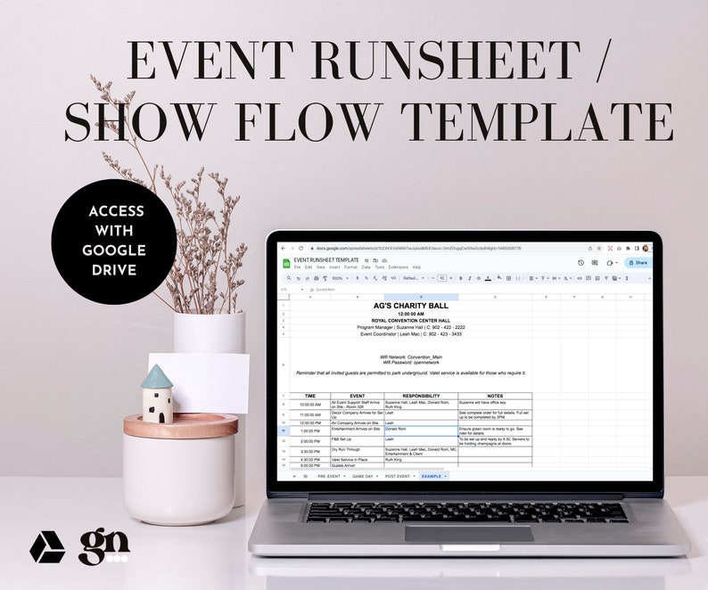 Event Runsheet Template / Run-of-show / Show Flow / Event Timeline ...
