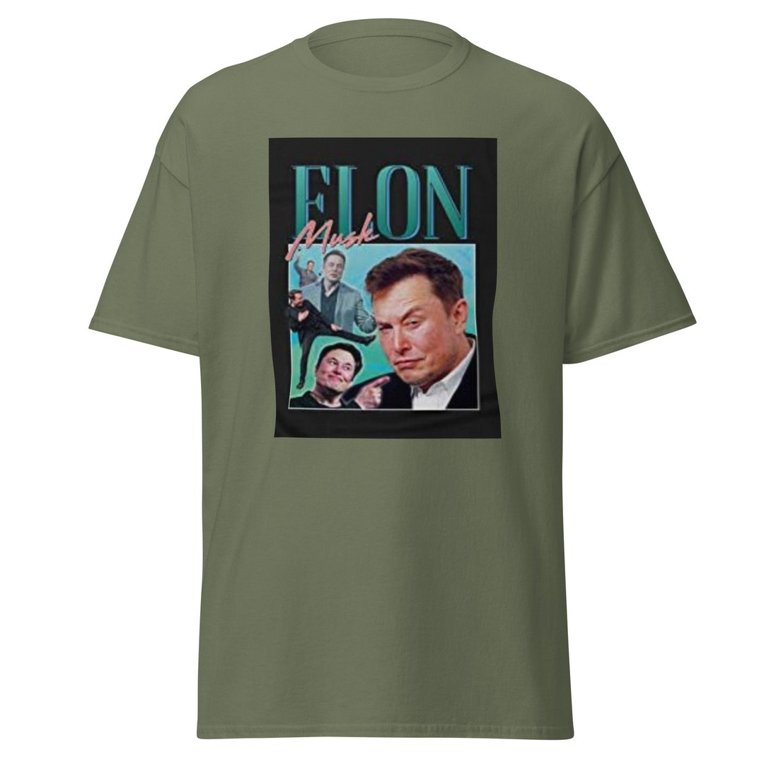 Elon Musk Shirt Homage Funny Meme Icon Legend 90's 80's Tesla Space X ...