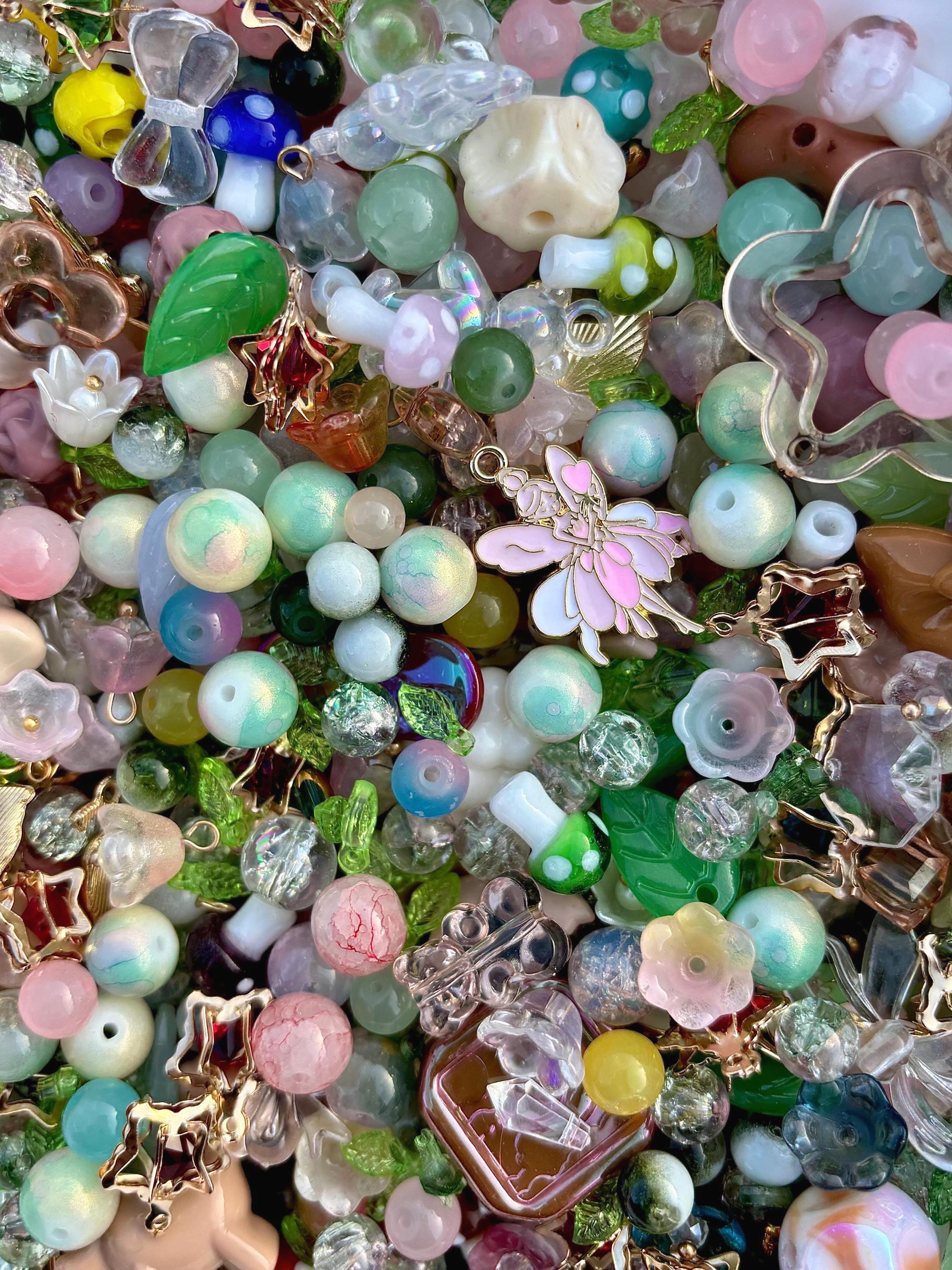 100g Goblincore Bead Soup Forest Charm Mix Fairy Mushroom Diy Kit ...