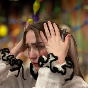 2 in 1 Clown Collar Crochet Pattern PDF With Frills - Adjustable Size ...