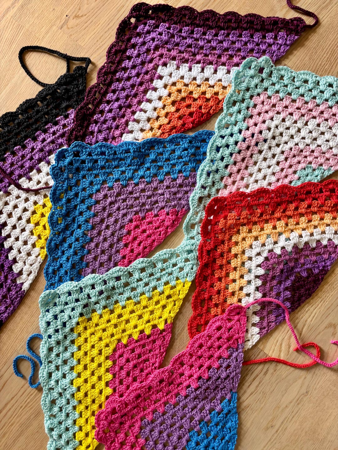 Pride Bandana Crochet Headscarf for Parade Trans Lesbian Bi Nonbinary ...