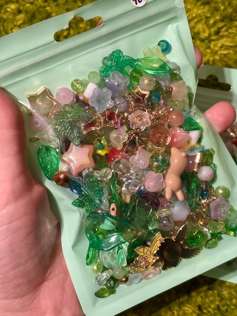 100g Goblincore Bead Soup Forest Charm Mix Fairy Mushroom Diy Kit ...