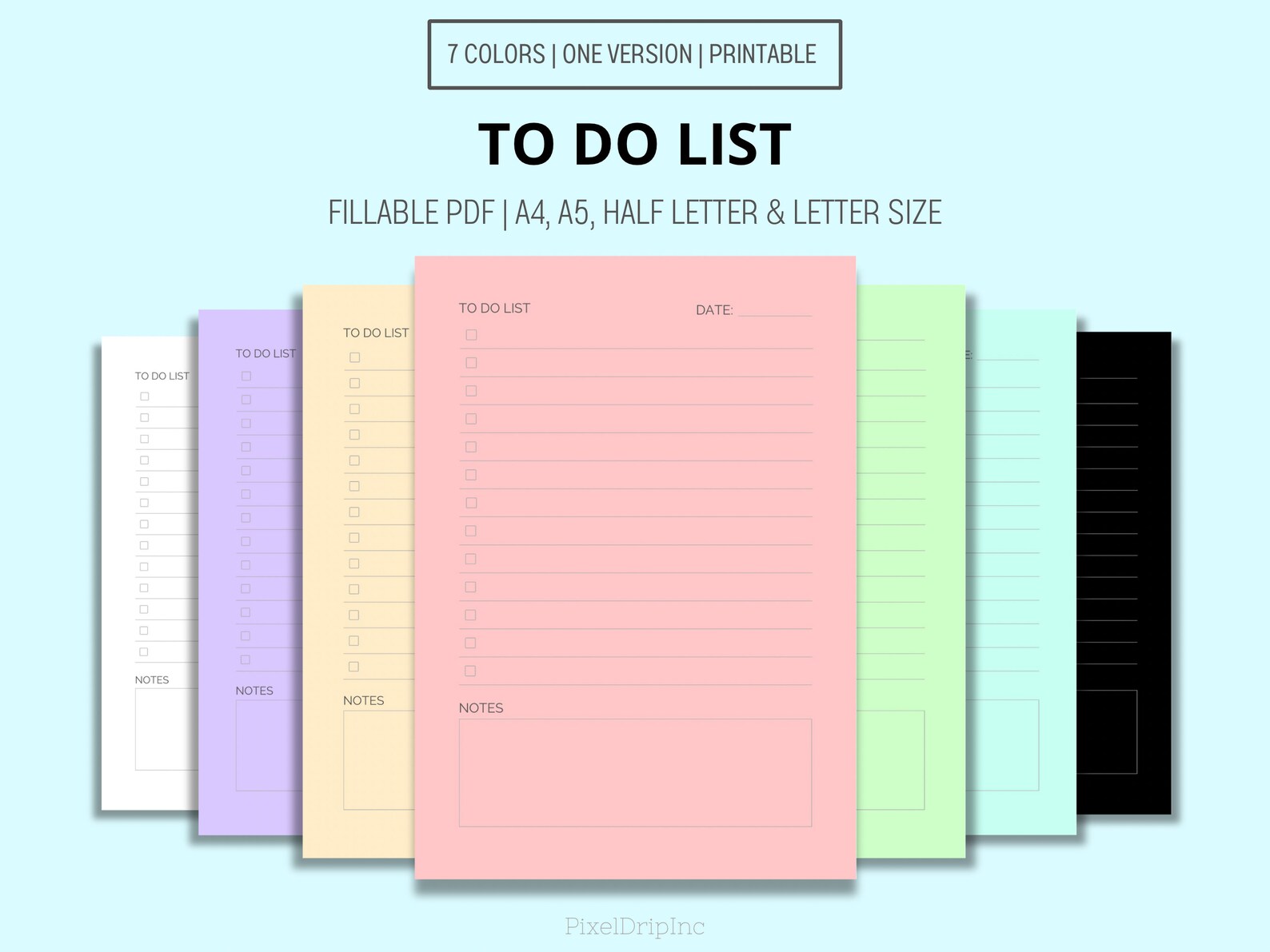 Minimalistic to Do List Printable, Task Tracker Template, A4/a5/letter ...