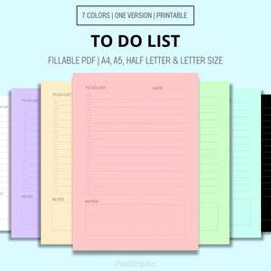 Minimalistic to Do List Printable, Task Tracker Template, A4/a5/letter ...