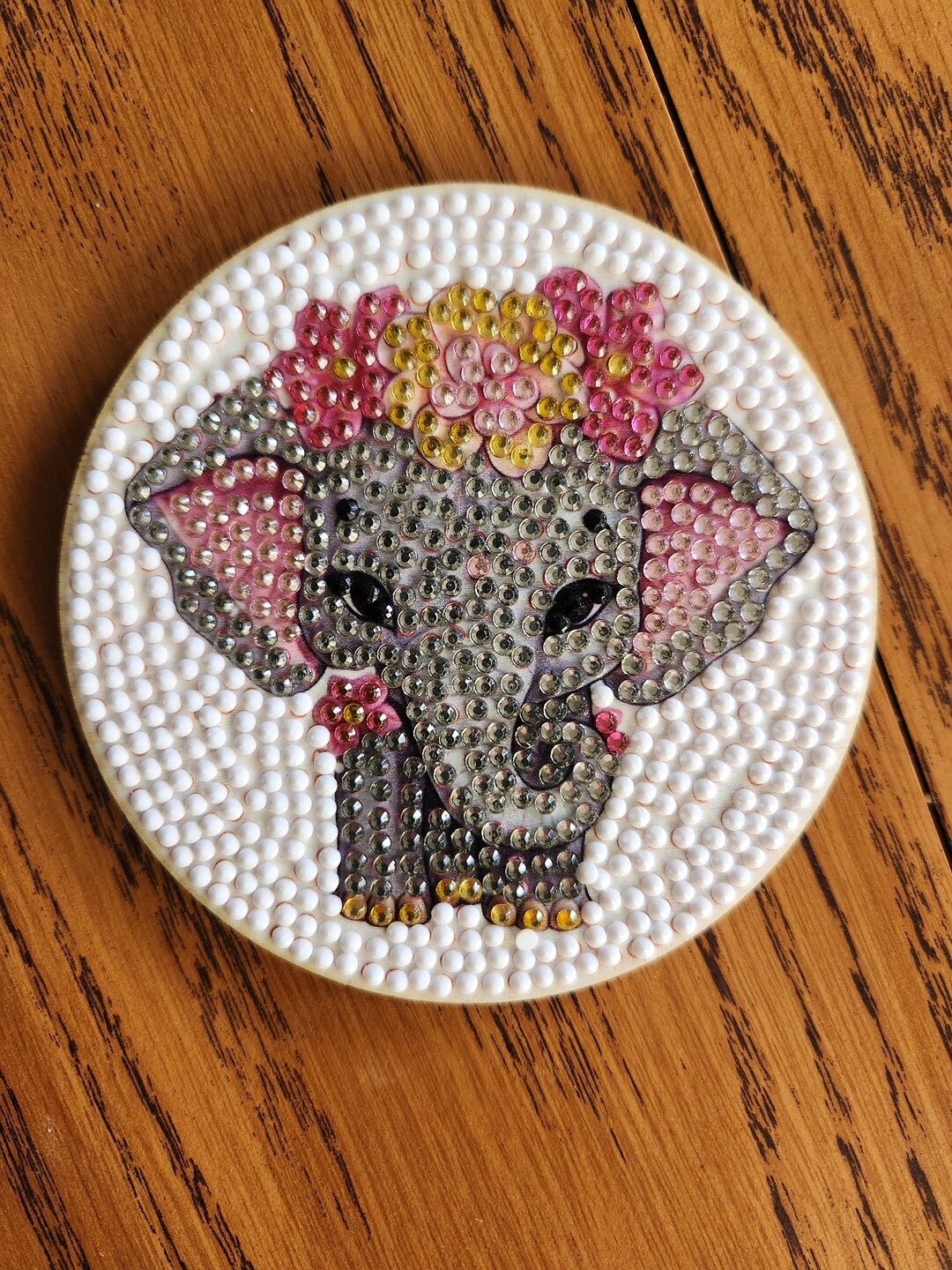 Set of 4 Adorable Elephant Diamond Art Coasters - Etsy