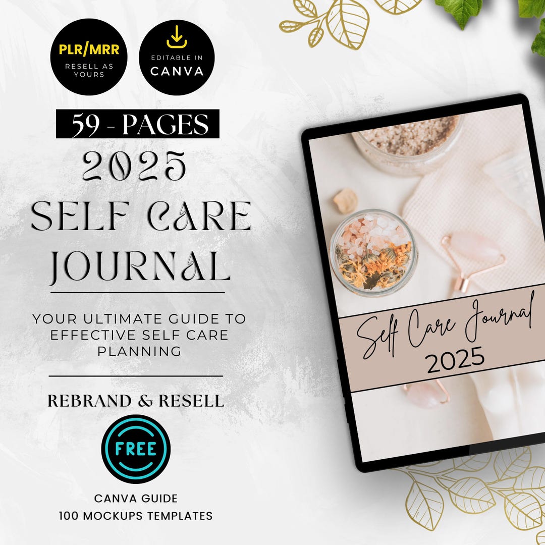 2025 Self-care Journal | Digital Journal |59 Pages | Wellness Journal ...