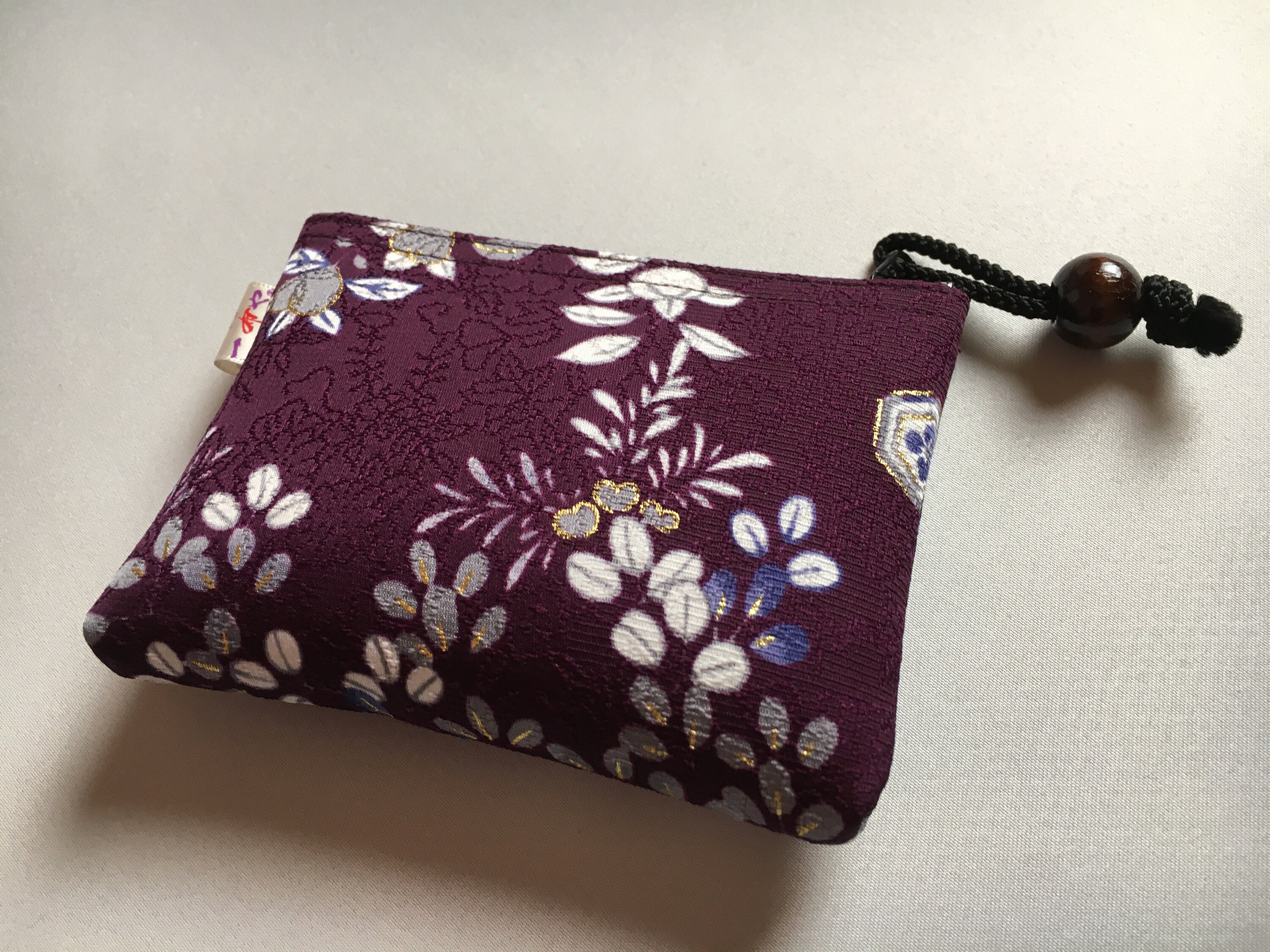 Japanese Small Floral Bag Zipper Mini Pouch Cosmetic Card Case Change ...