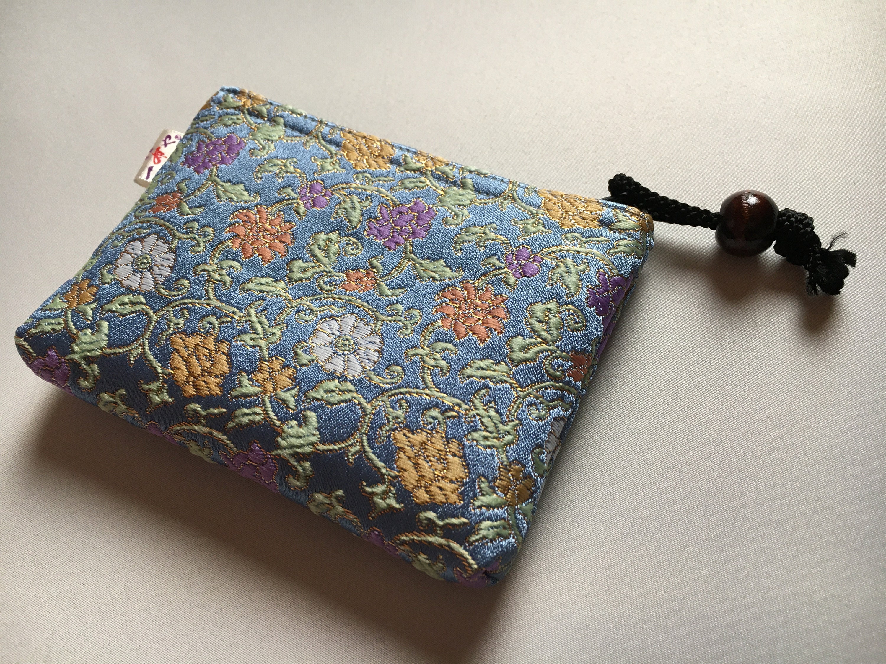 Japanese Small Floral Bag Zipper Mini Pouch Cosmetic Card Case Change ...