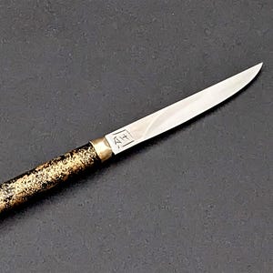 Japanese Kogatana Knife Samurai Tanto Lacquer Utility Blade Wood Box ...