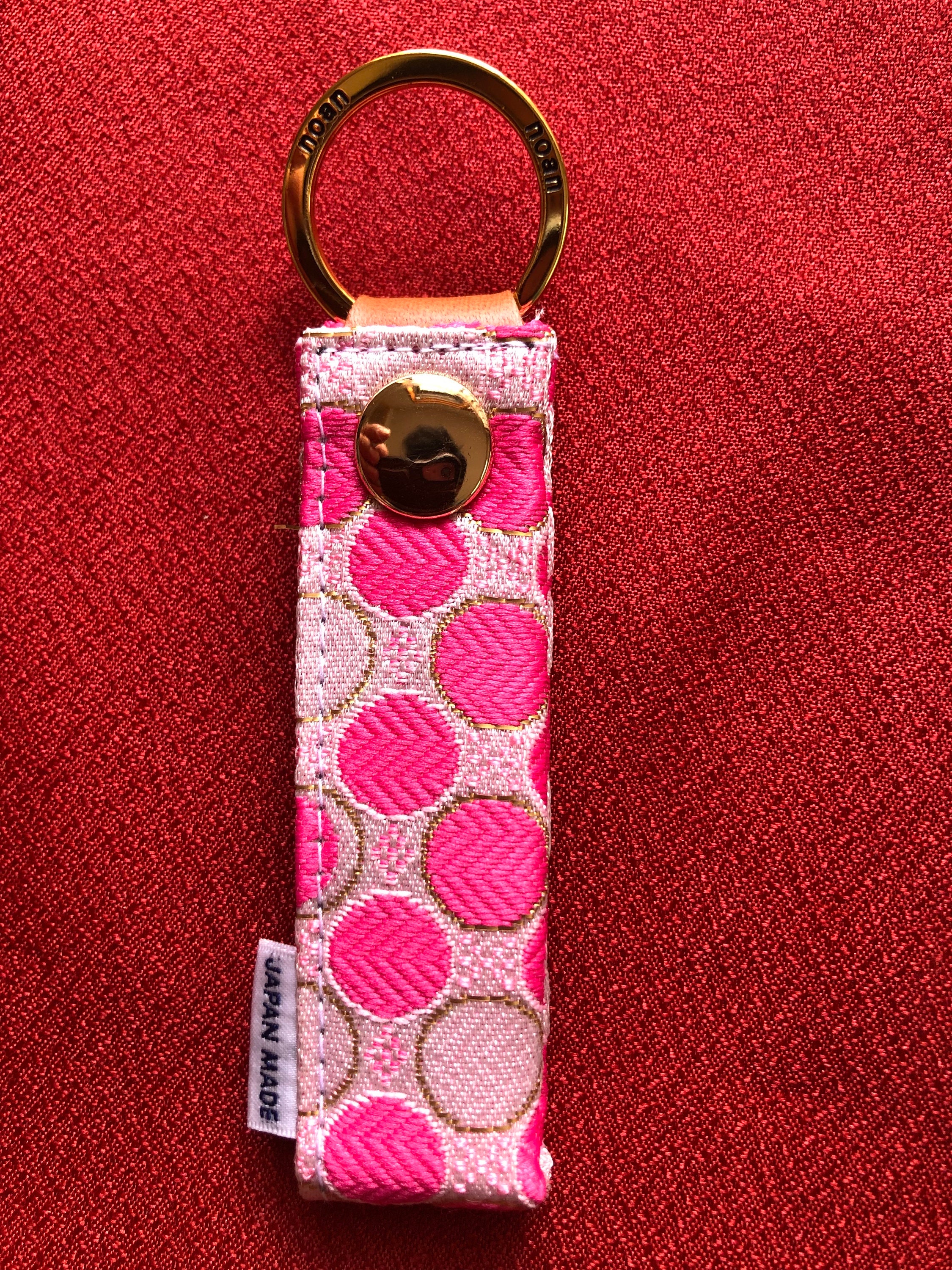 Key Ring Japanese Traditional Pattern Flower Made in Japan Paulownia ...