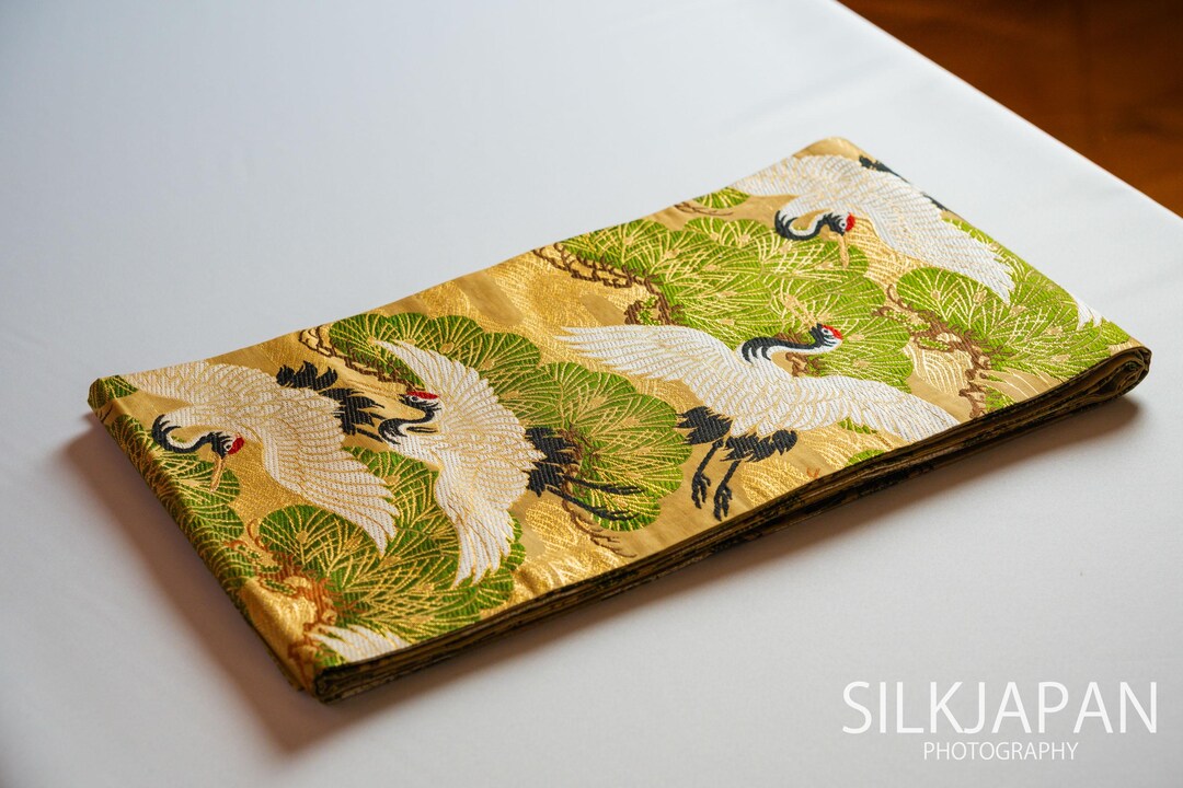 Antique Maru Obi Japanese Kimono Woven Classic Belt Sash Silk Women ...