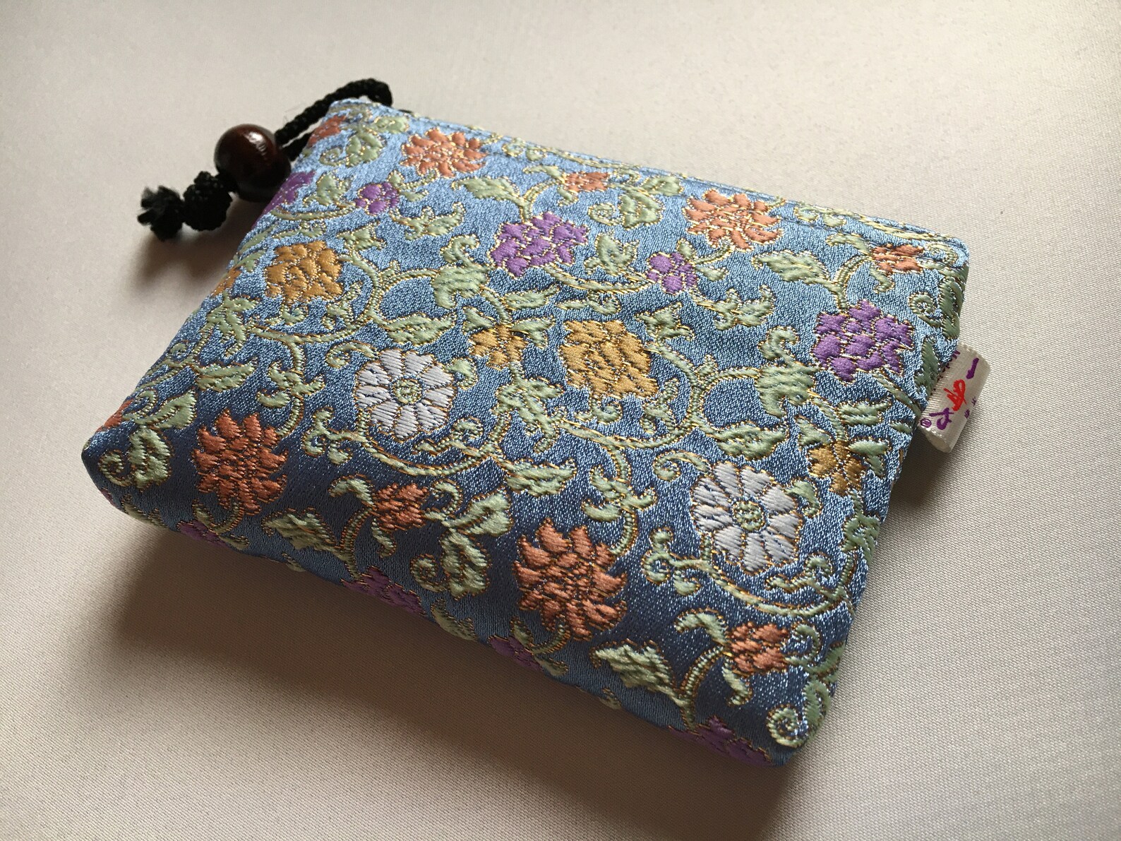 Japanese Small Floral Bag Zipper Mini Pouch Cosmetic Card Case Change ...