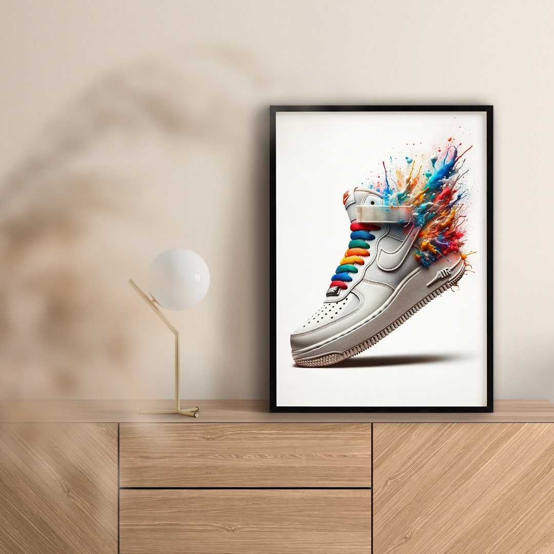 Explosion of Style Air Jordan High-top Sneaker Art Home Decor - Etsy
