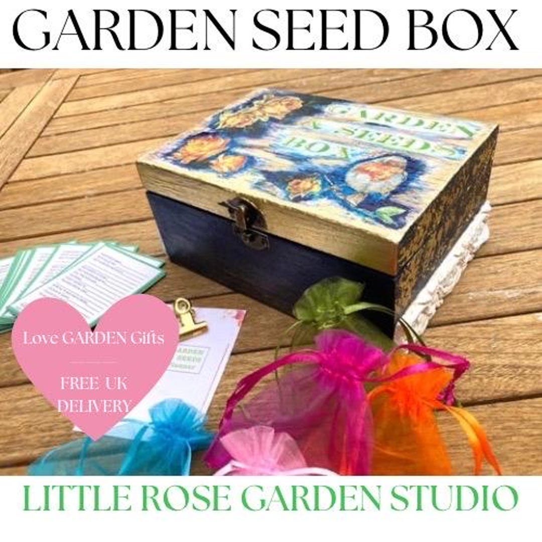 Royal Robin GARDEN SEED BOX, Vintage Design Mini Garden Seed Planner, 5 ...