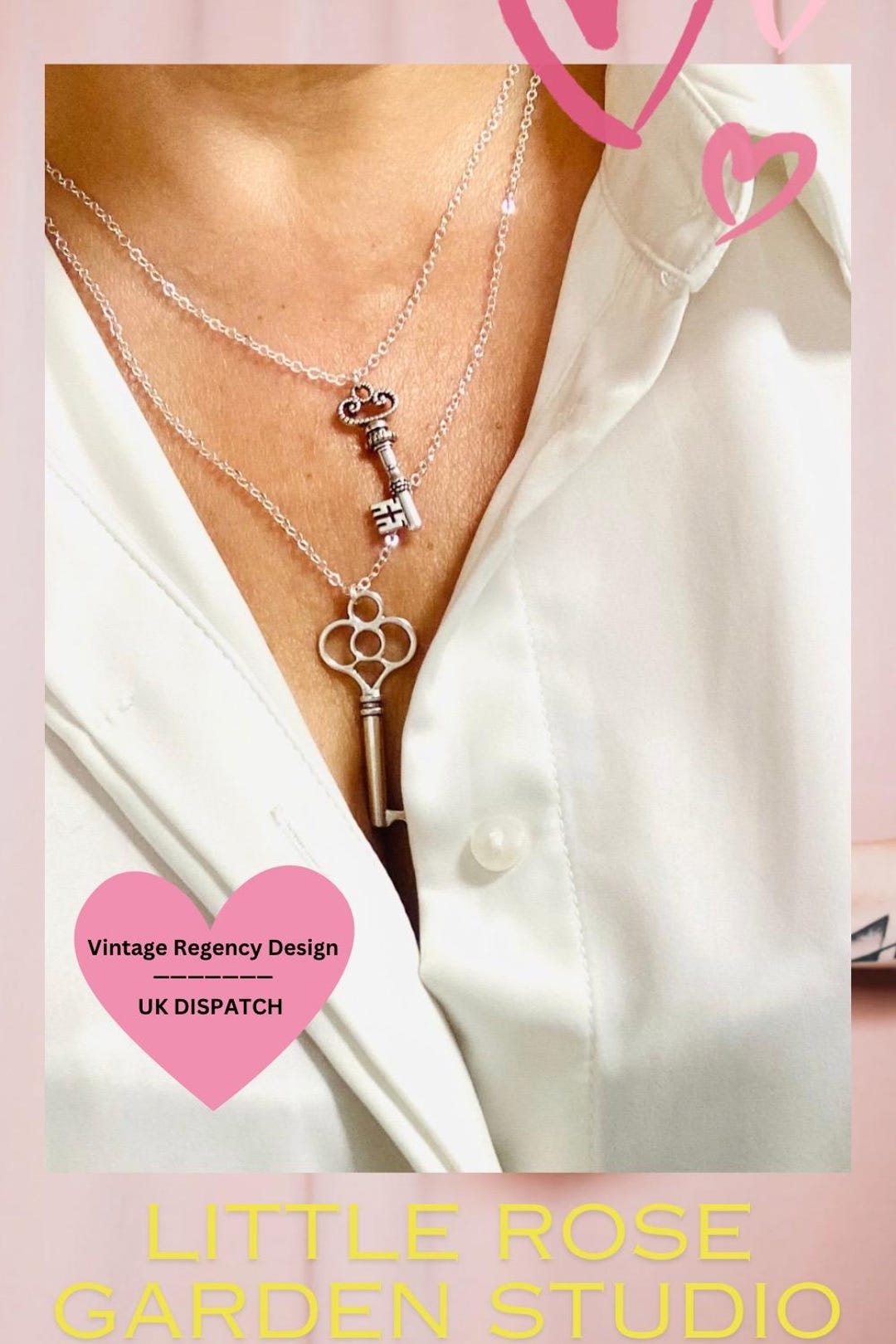 Vintage Regency KEY NECKLACE Design, Regency Style Key Necklace. Love ...