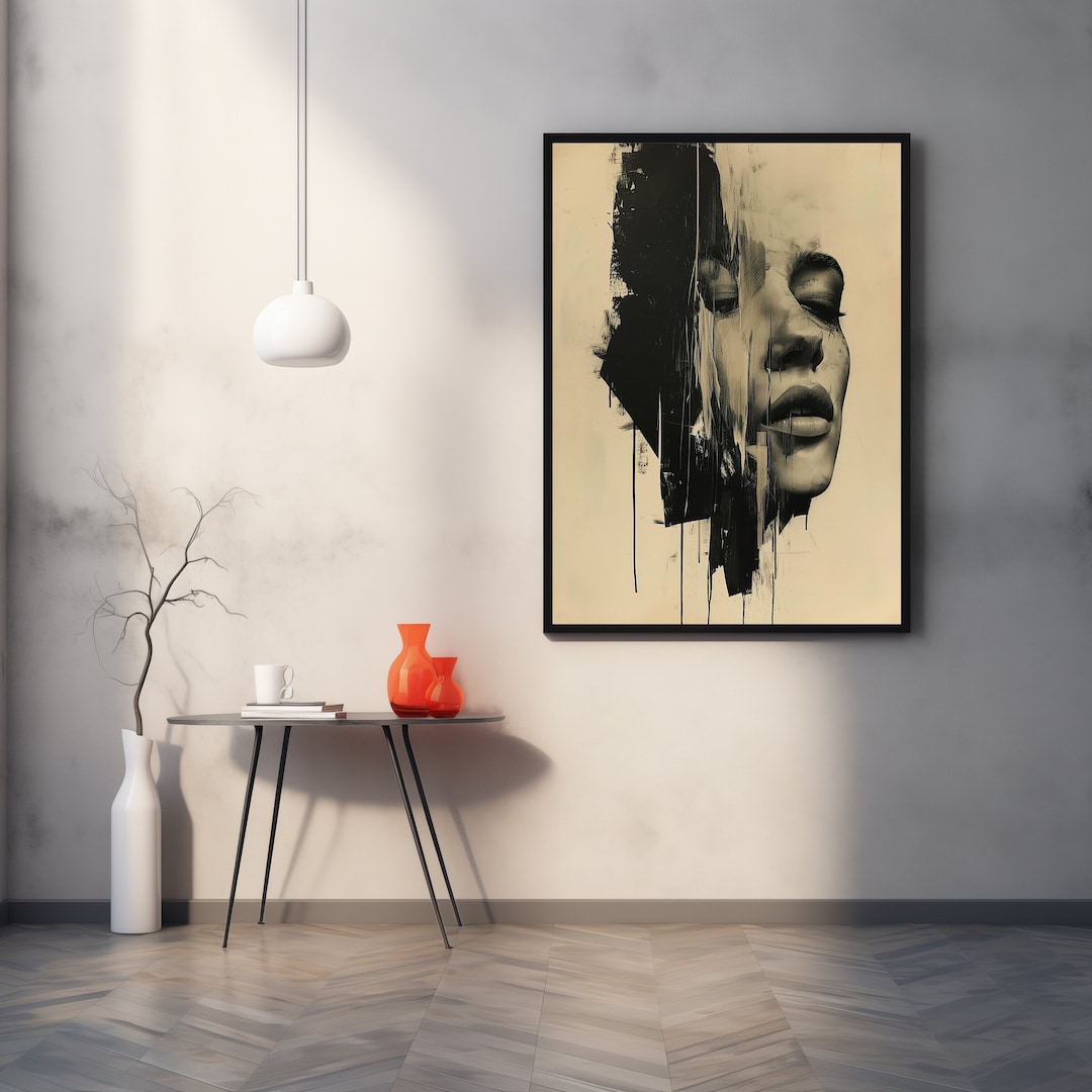 Abstract Face Painting, Abstract Face Painting Print, Poetic Woman in ...