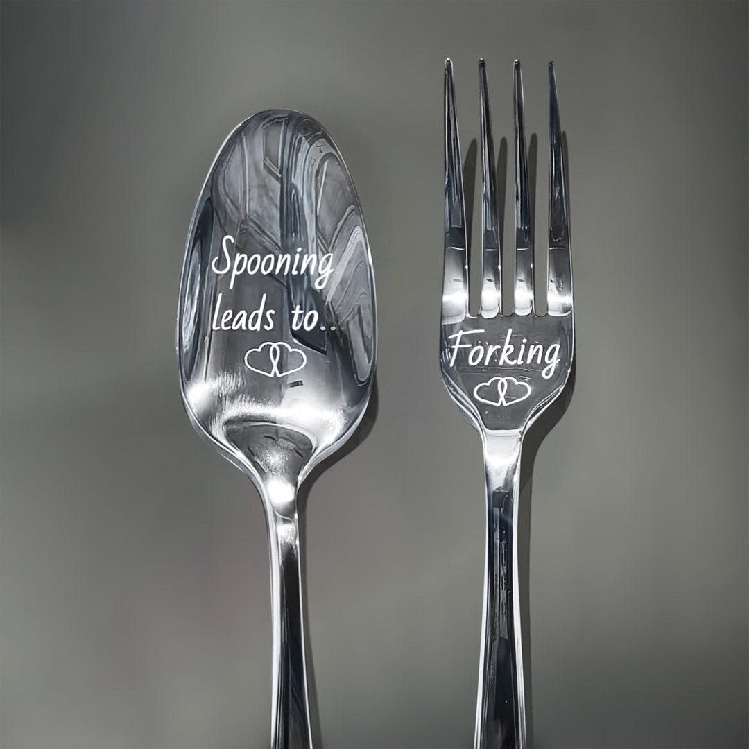 Spooning Leads to Forking His & Hers Gift Set - Etsy