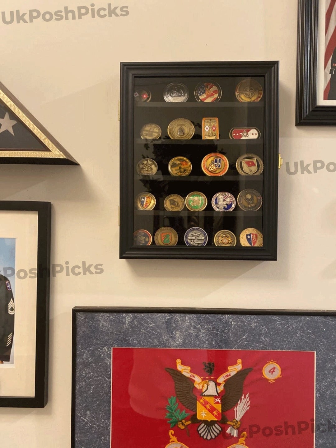 Wooden Military Challenge Coin Display Case Coin Display Case Military ...