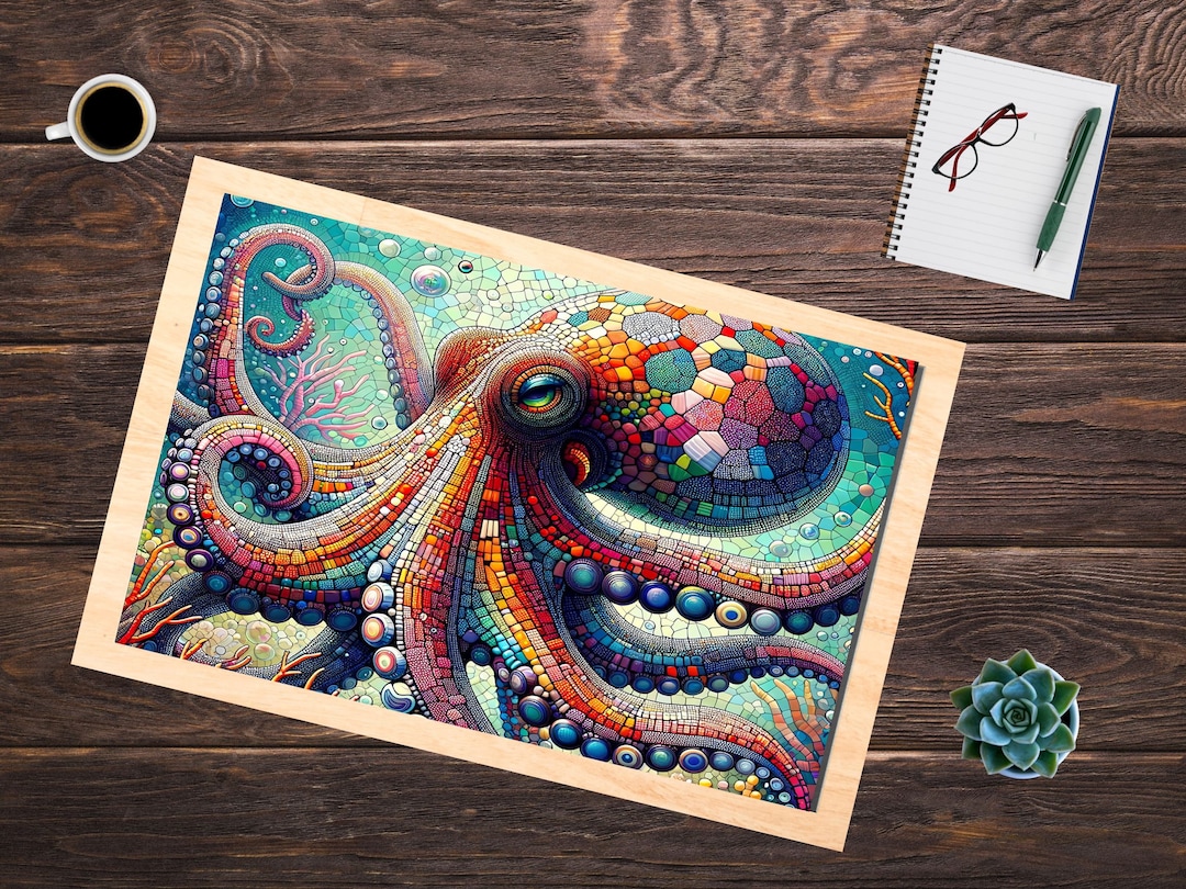 Colorful Octopus Puzzle | Glossy Art Jigsaw | 110-1014 Pieces | Eco ...