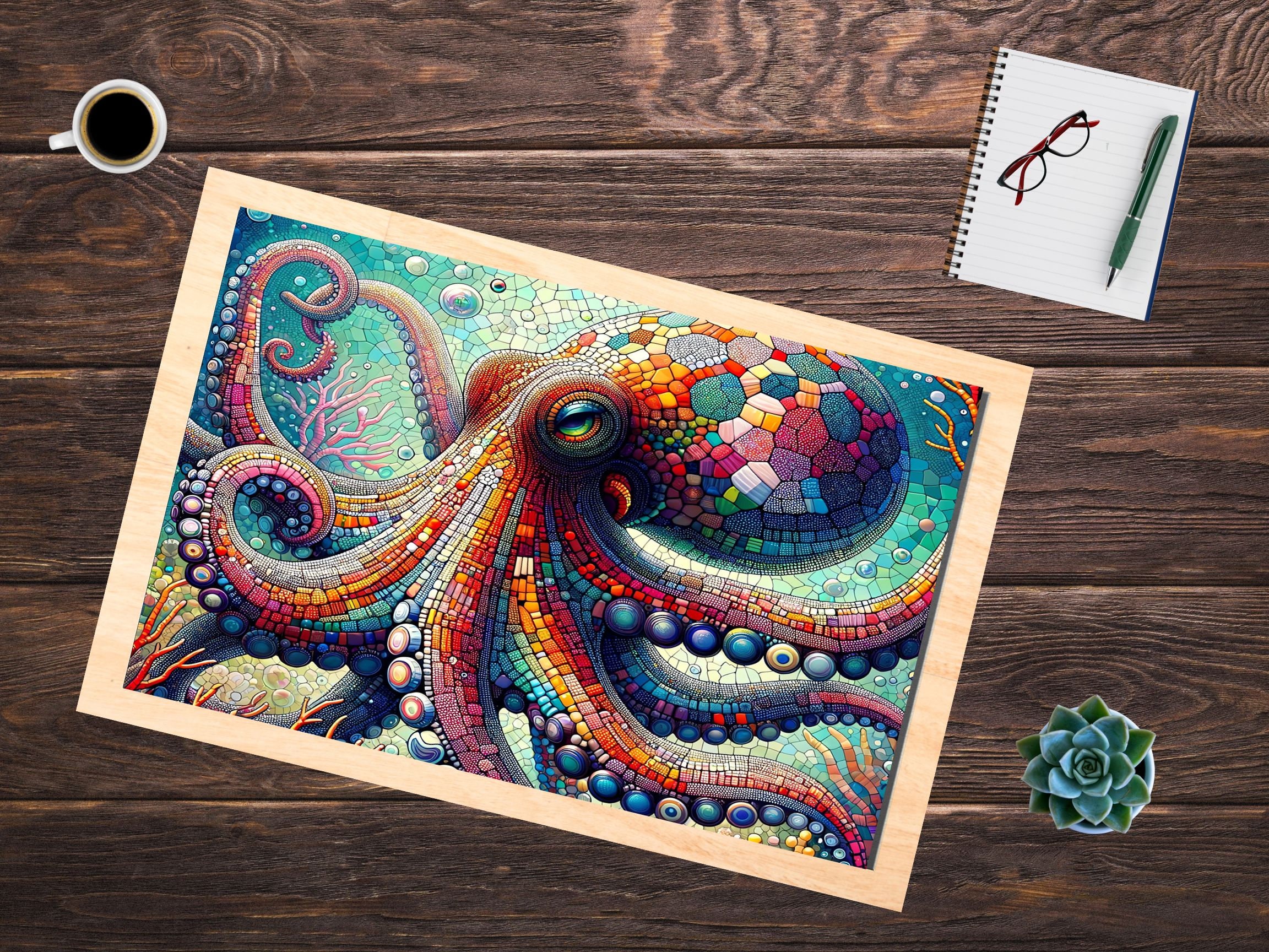 Colorful Octopus Puzzle | Glossy Art Jigsaw | 110-1014 Pieces | Eco ...