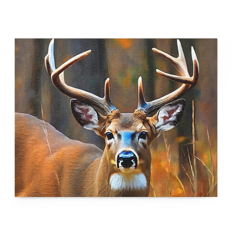 Whitetail Deer Puzzle: Nature Scene Puzzle, Christmas Gift - Etsy