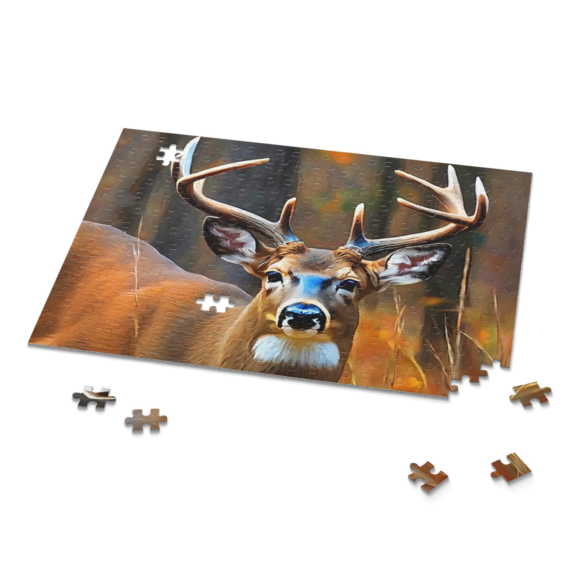 Whitetail Deer Puzzle: Nature Scene Puzzle, Christmas Gift - Etsy