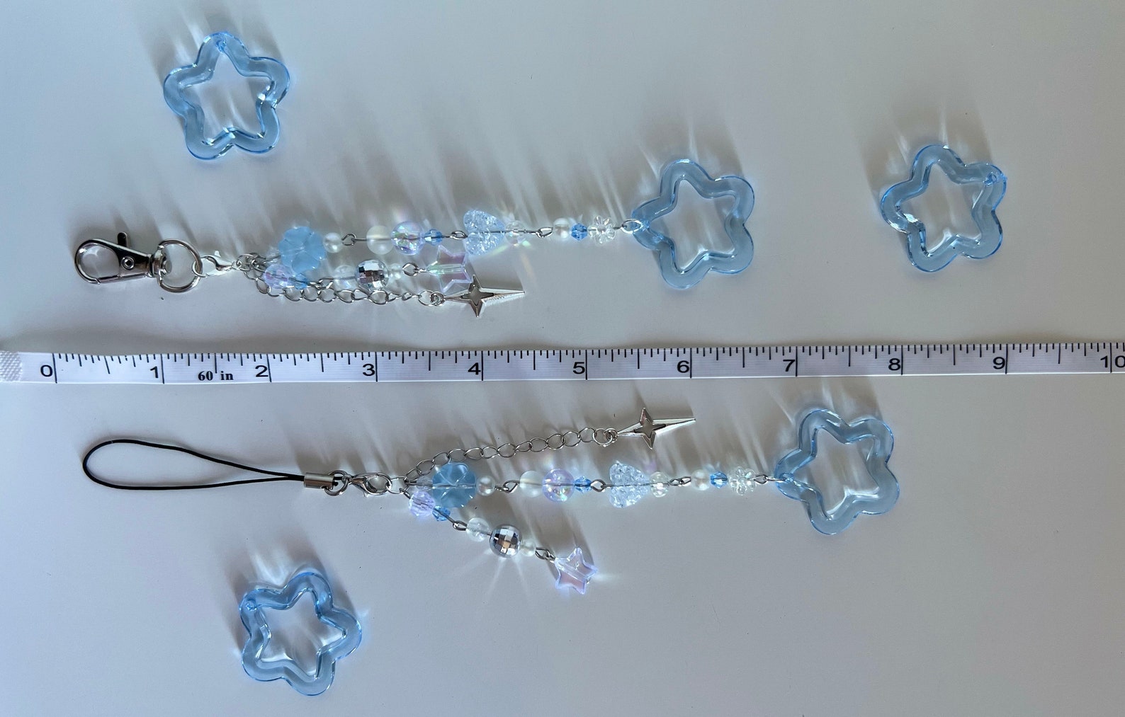 Blue Star Keychain, Phone Charm - Etsy