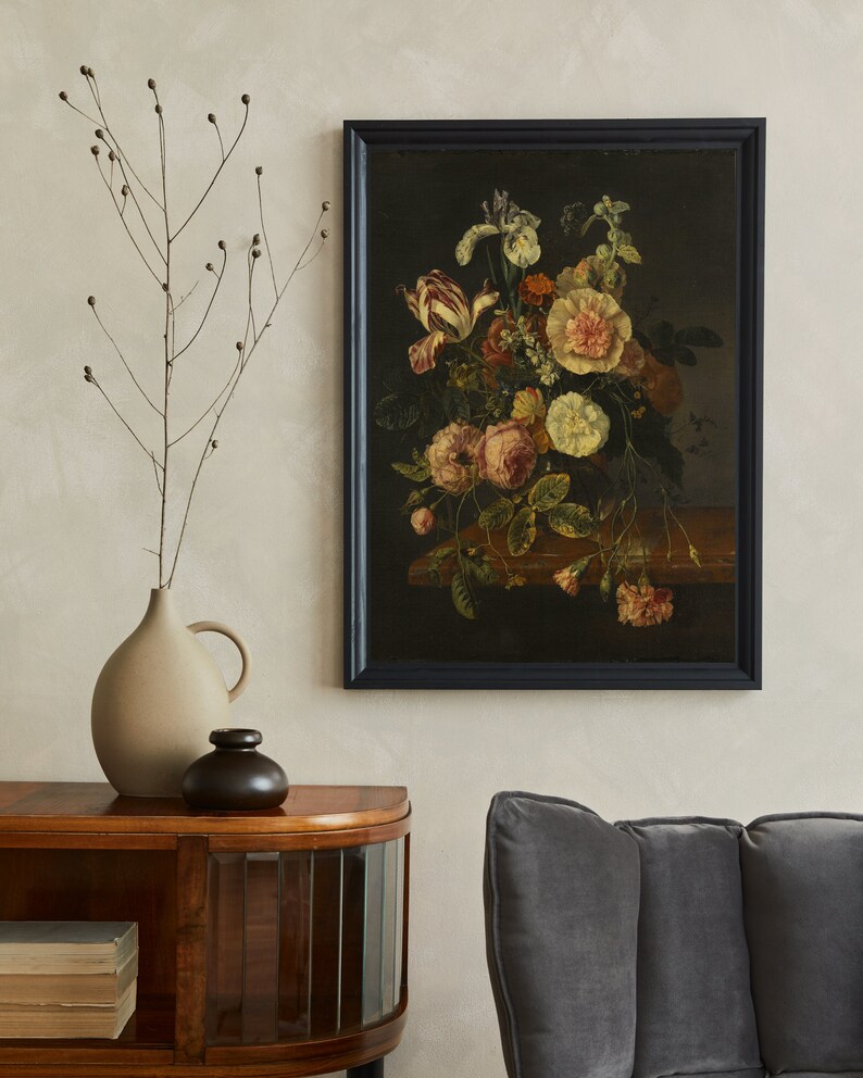 Romantic Antique Still Life Oil Painting: Stunning Cottage-inspired ...