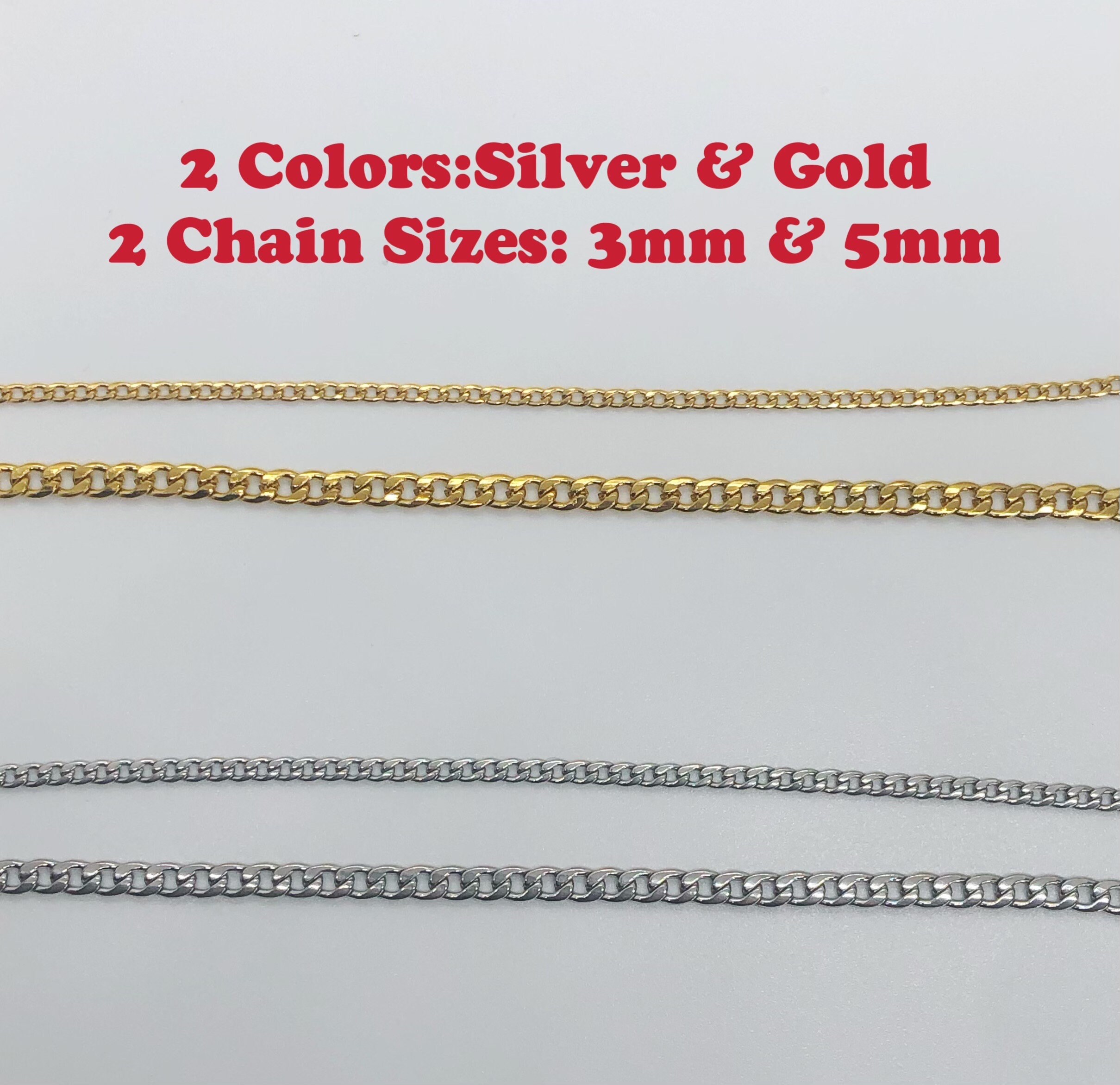 Men’s Cuban Chain Initial Necklace, Letter Pendant Choker, Waterproof ...
