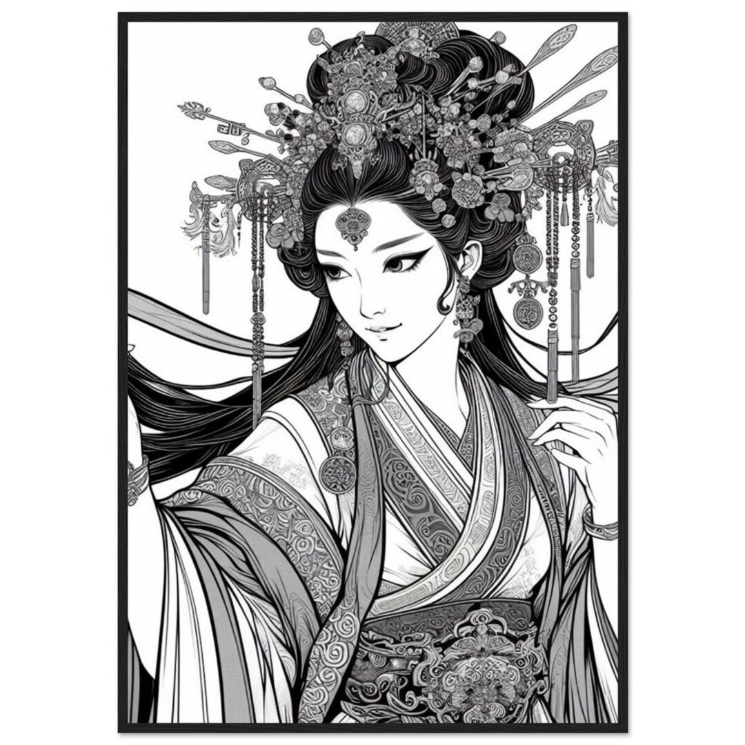 Asian Inspired Art - Premium Matte Paper Wooden Framed Poster - Etsy