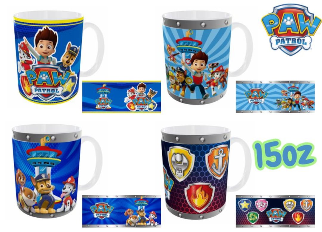 4 Paw Patrol, Wrap Sublimation Design PNG, Mug 15oz - Etsy New Zealand