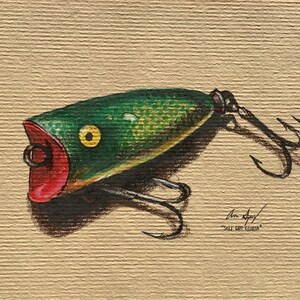 Fishing Lure 1 - Original Colored Pencil Drawing - Etsy