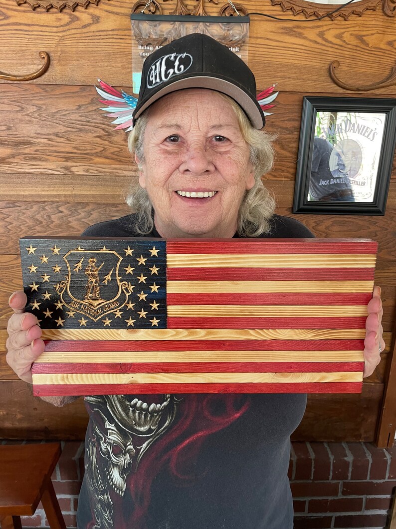 Air National Guard Flag,wood Flag,wall,patriotic,flag,gift,military ...