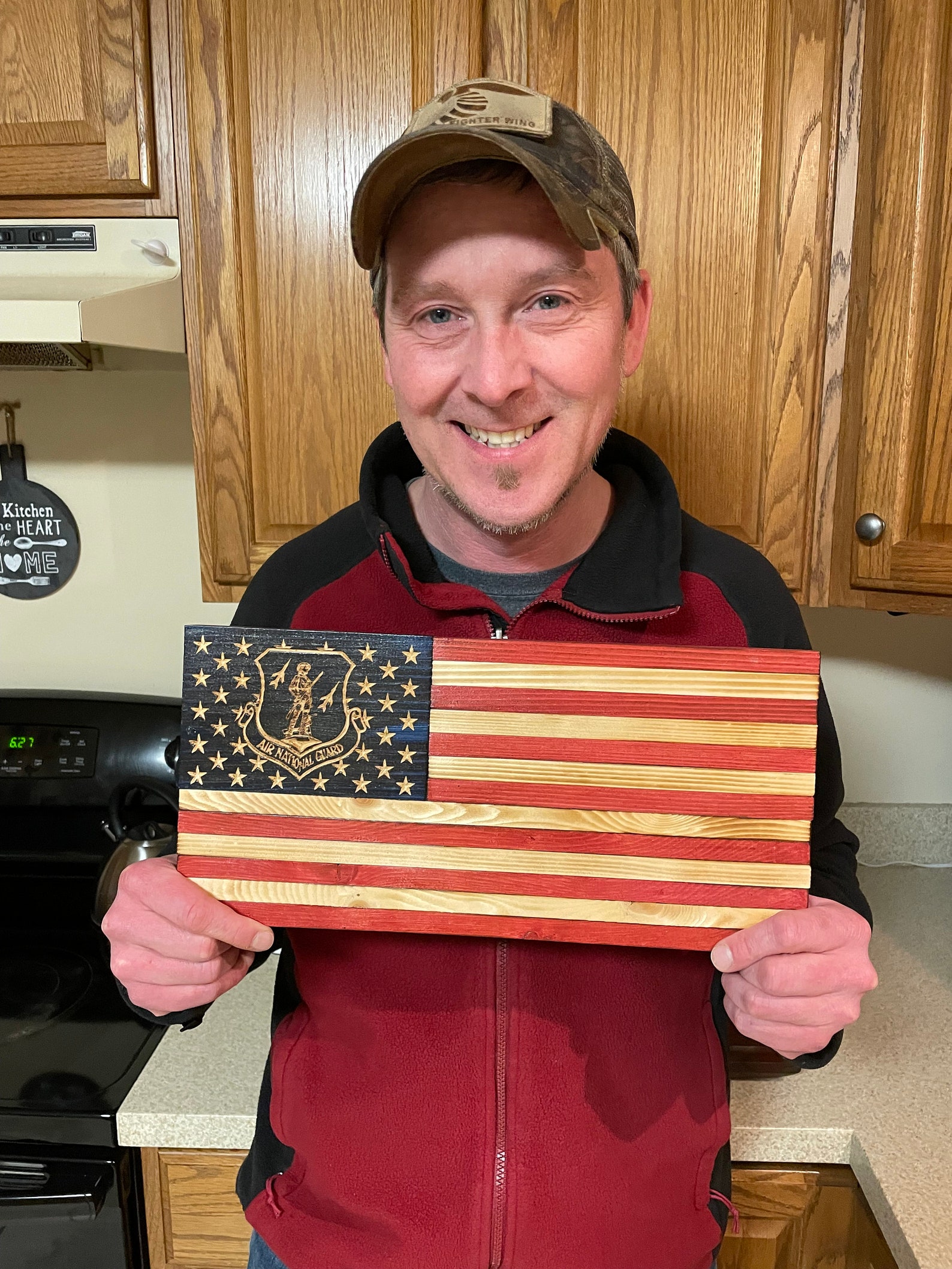 Air National Guard Flag,wood Flag,wall,patriotic,flag,gift,military ...
