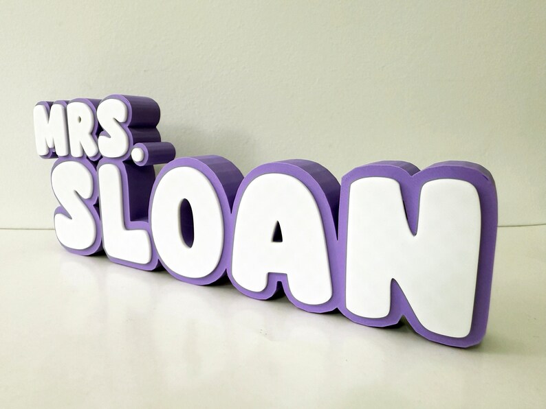 Personalized 3D Printed Name Plate Desk Sign - Etsy