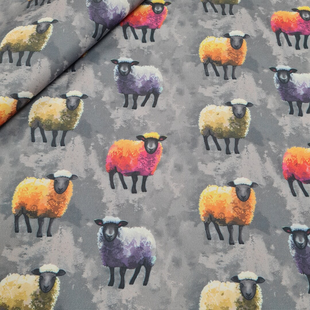 Sheep Waterproof Canvas Fabric: Outdoor Cushion & Bag Making - Etsy UK