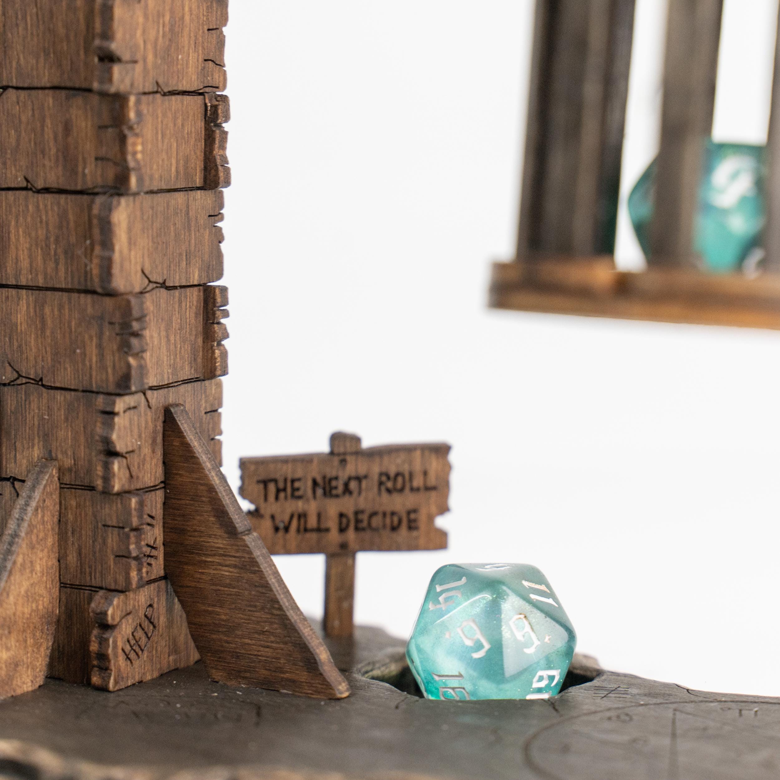 Dice Jail SVG Laser Cut File, Gallows Holder for DND With Removable ...
