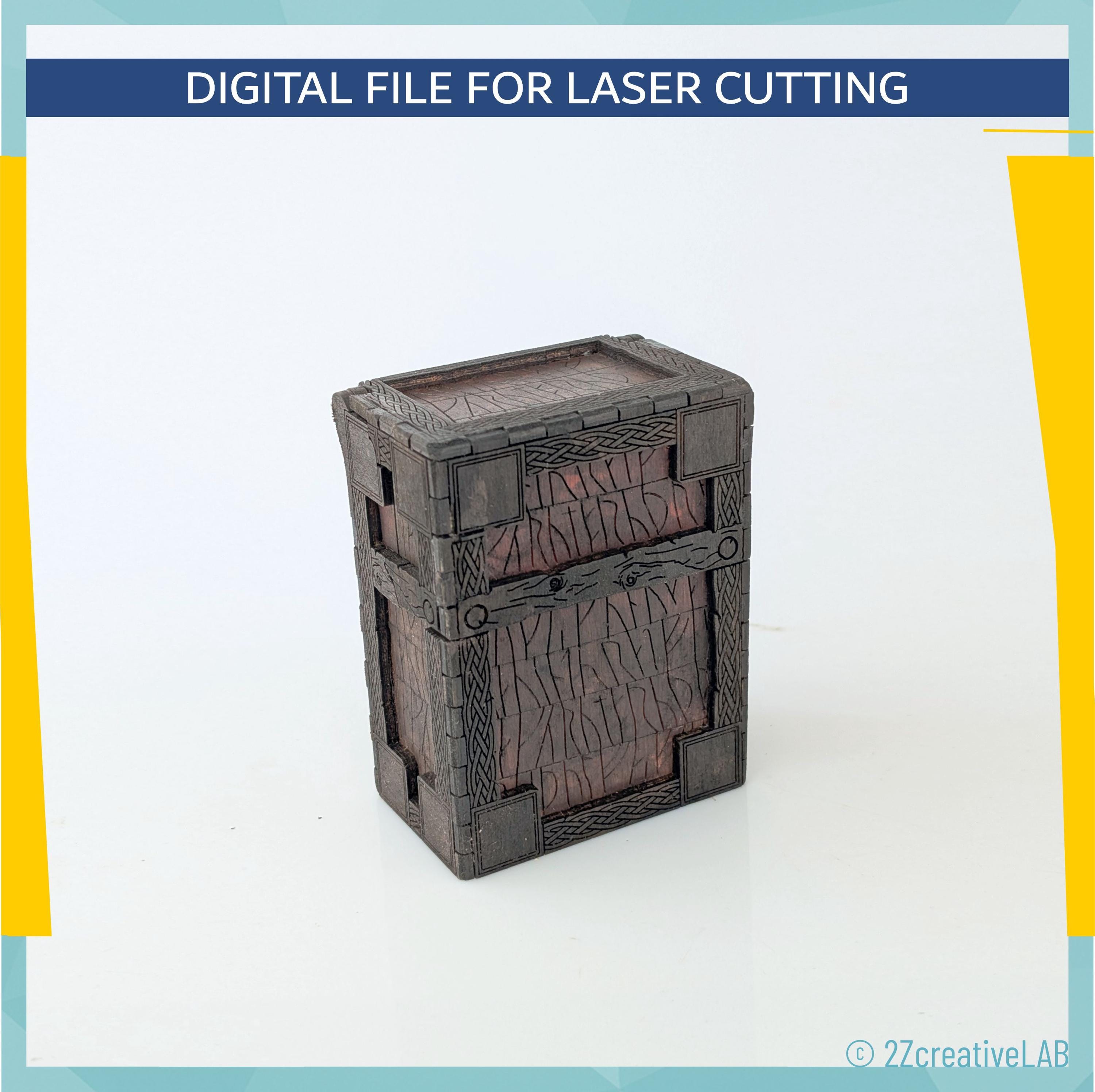 MTG Deck Box SVG | Wooden Fantasy Card Holder Digital File for Laser ...