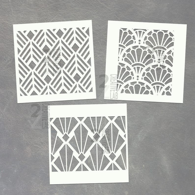 Art Deco Stencil SVG | 1920s Geometric Patterns (digital Download) - Etsy