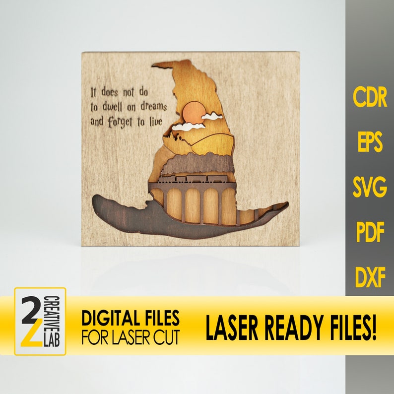 Philosopher's Stone Hat Laser Cut File | 3D Layered Art (digital ...